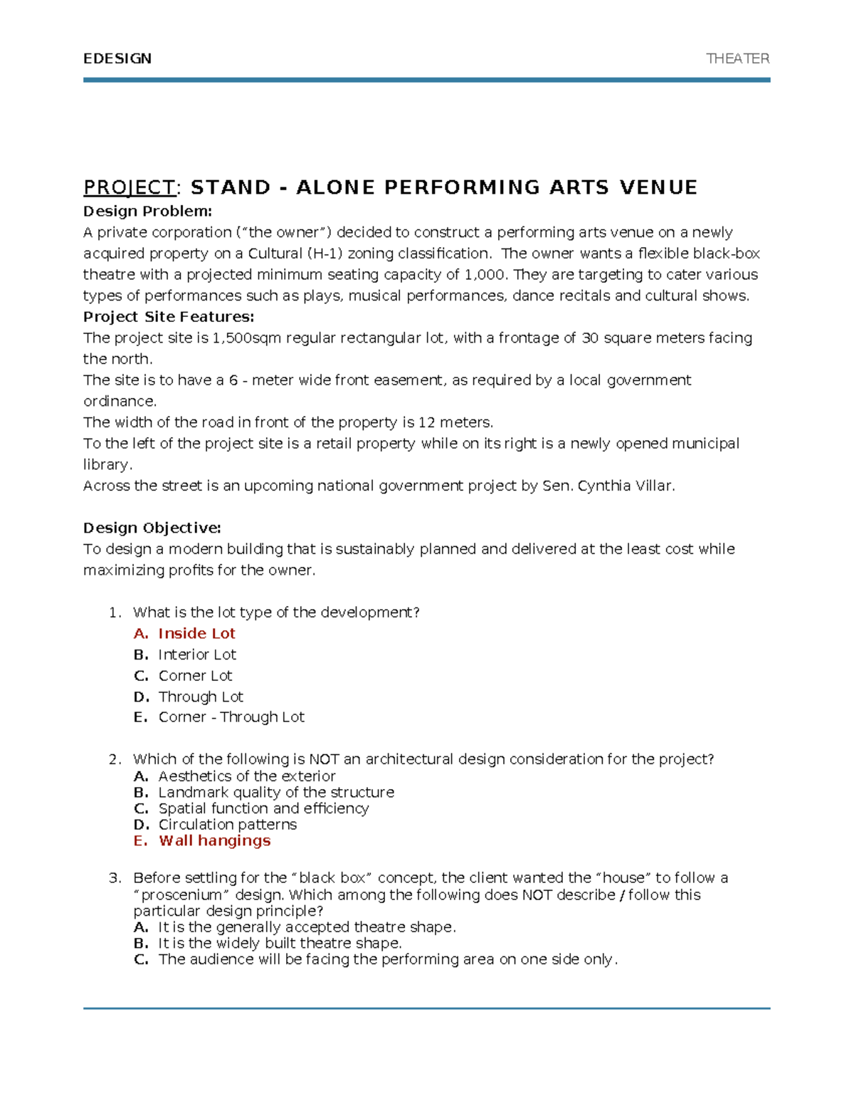 Edesign LEA Theater 2024: Stand-Alone Performing Arts Venue Overview ...