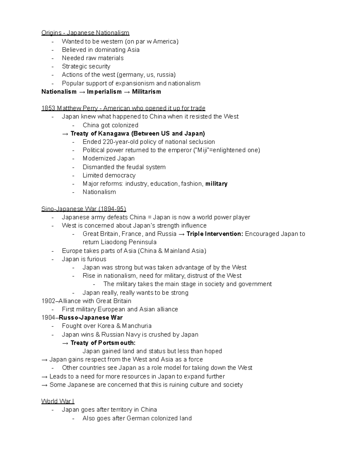 Japanese Imperialism and Nationalism in the Early 20th Century: Key ...