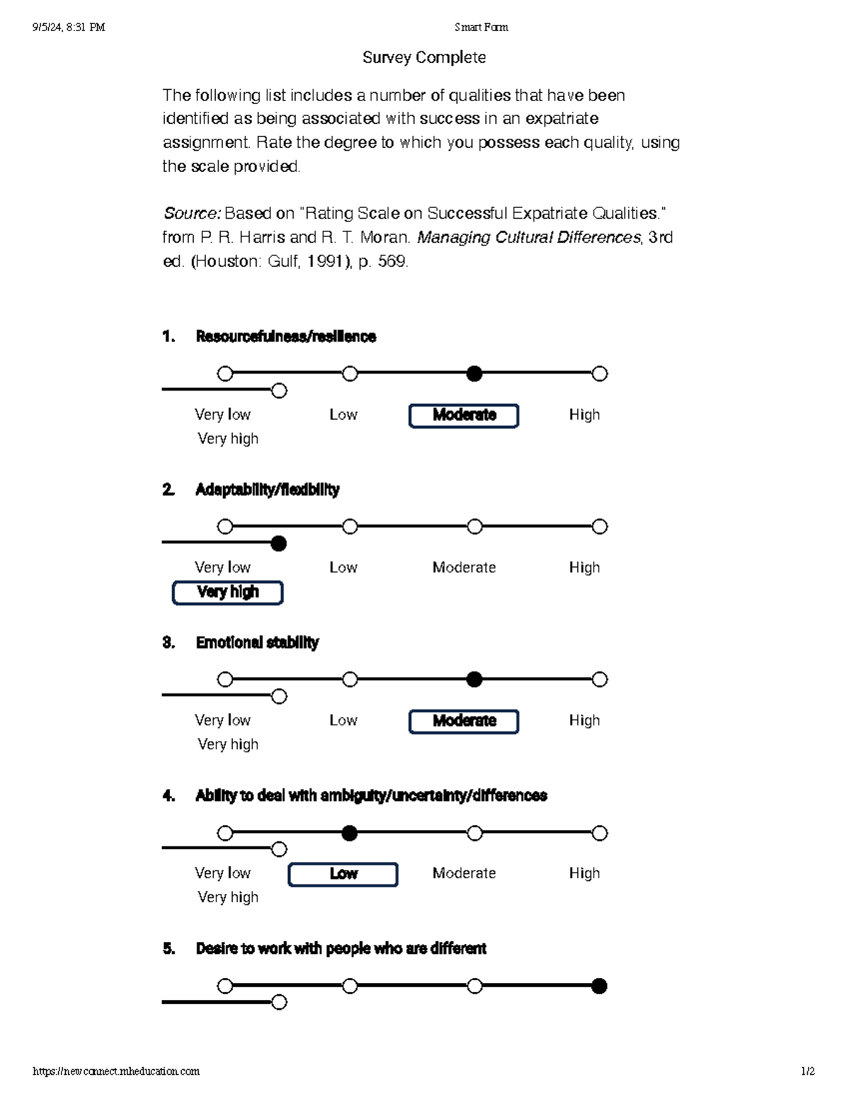 Expatriate Success Qualities Survey Analysis - PDF - Studocu