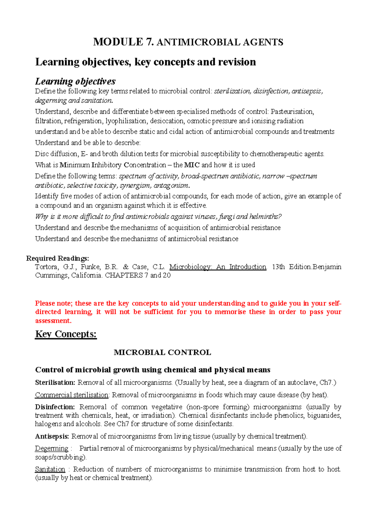 Module 7. key concepts and learning objectives - MODULE 7 ...