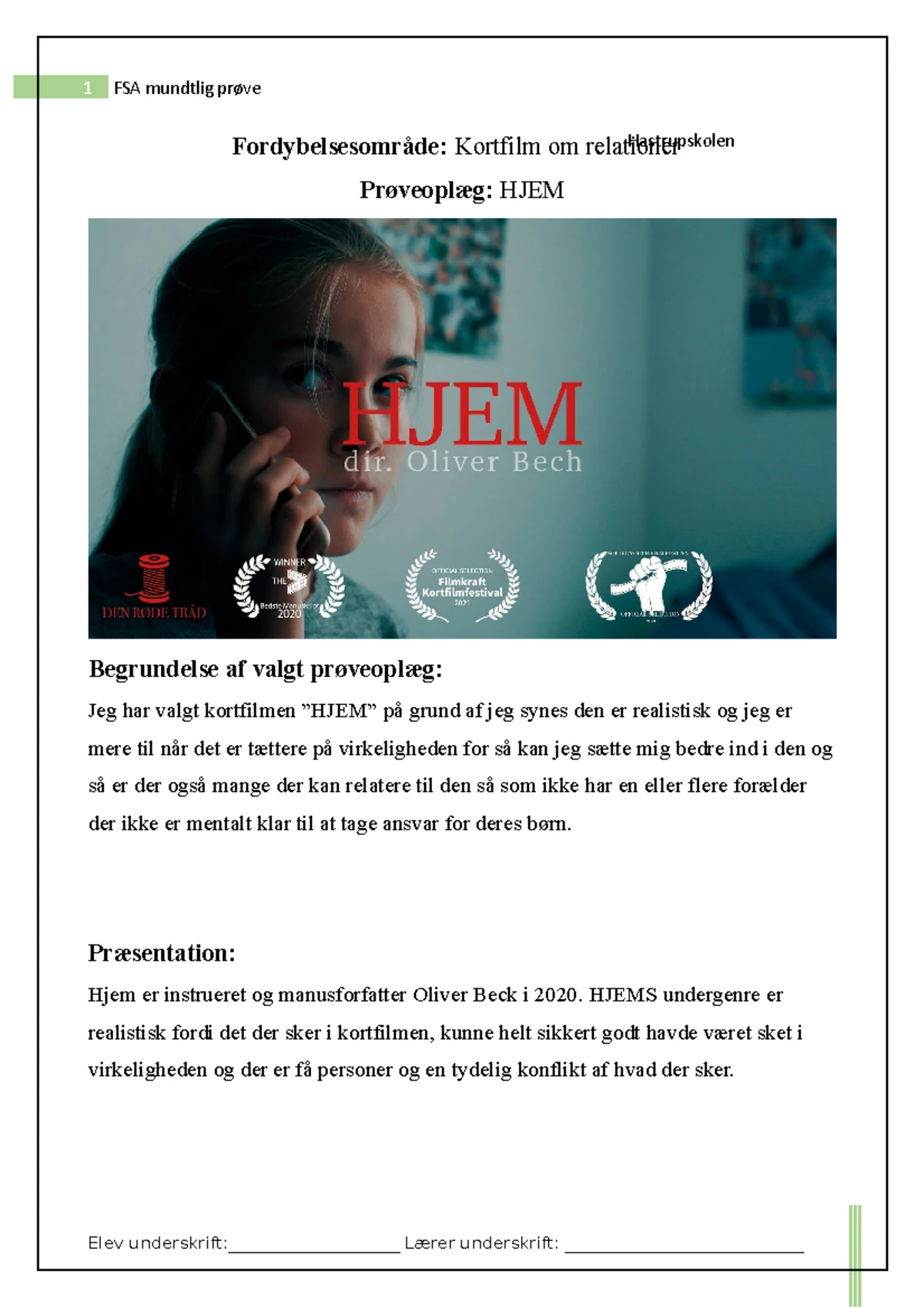 Bøgeskov i maj - billedanalyse - 1. Peter Christian Skovgaard malede i 1857 billedet "Bøgeskov ...