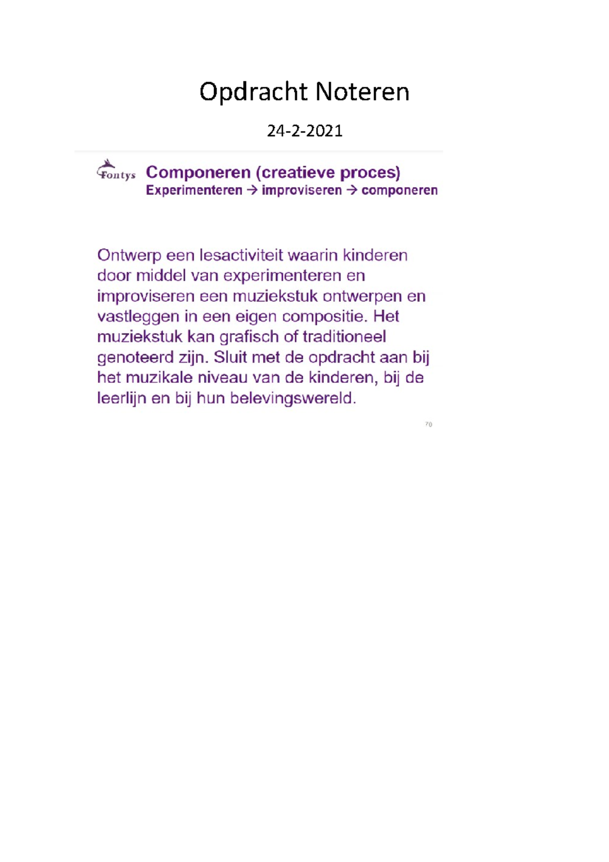 Opdracht Noteren Groep 4 - Les Muzikale Ideeën en Grafische Notatie ...