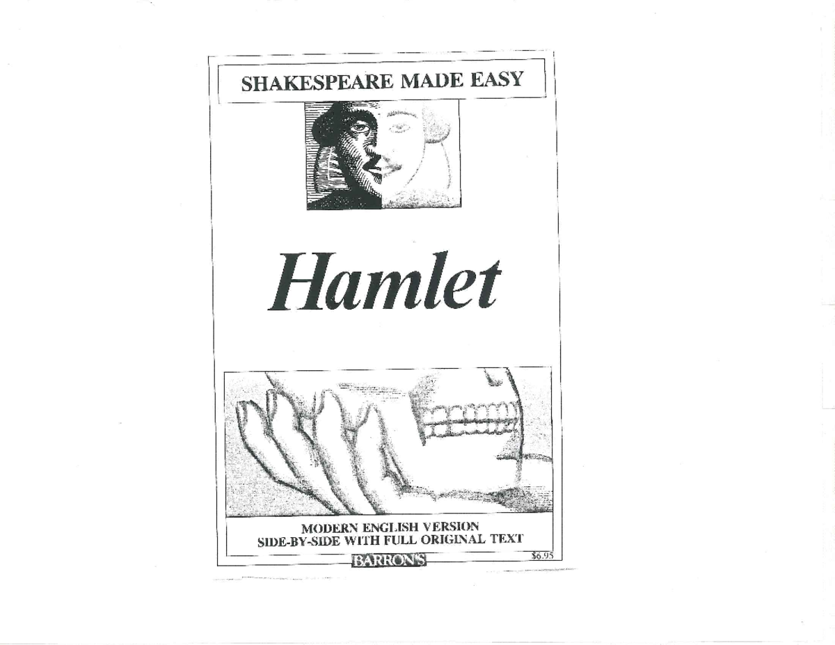 Hamlet Act I: Modern English Version with Original Text Analysis - Studocu