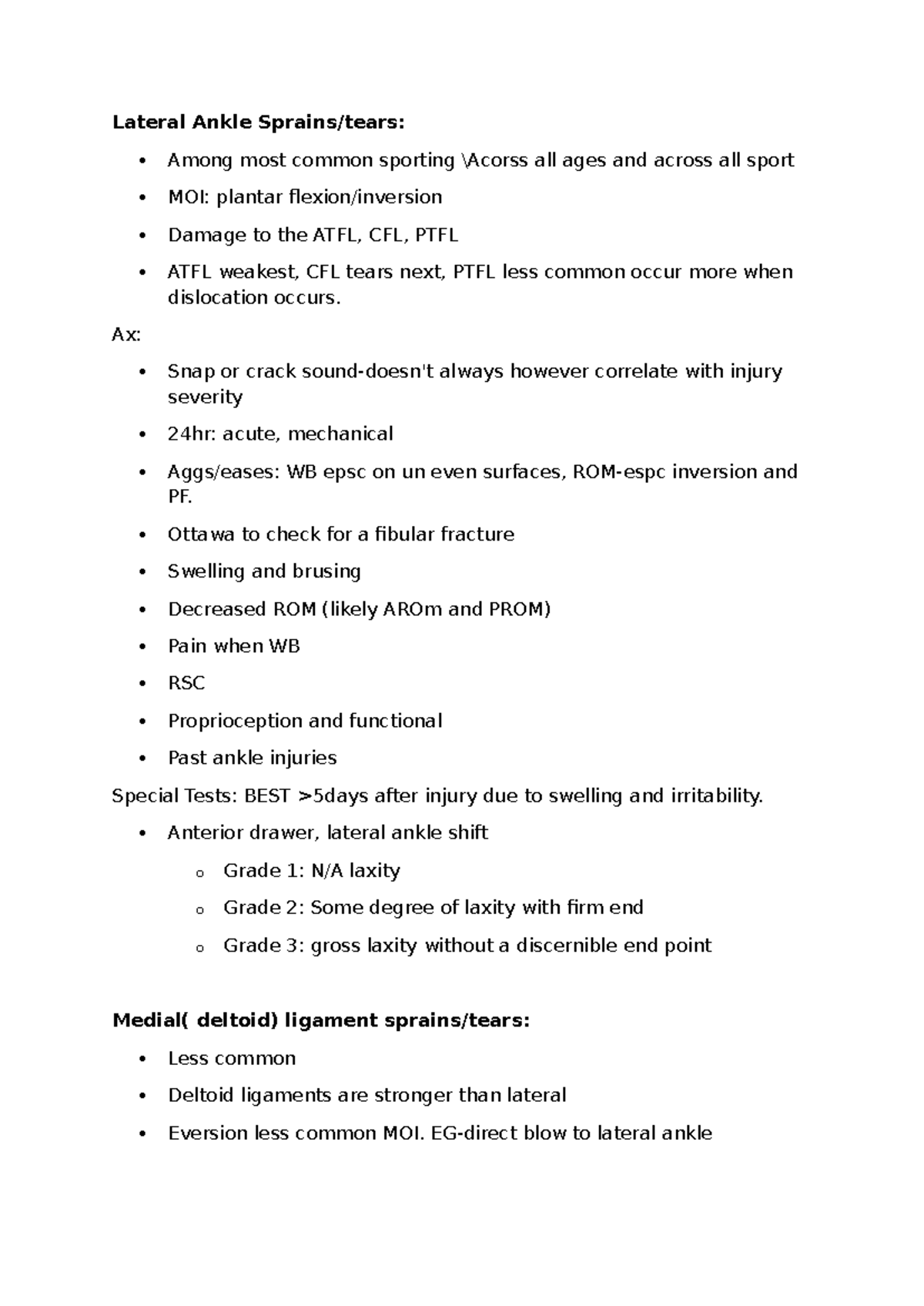 Foot and Ankle Pathologies: Common Injuries and Management Strategies ...