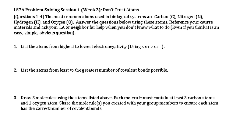 LS7A Problem Solving Session 1: Understanding Trust Atoms - Studocu