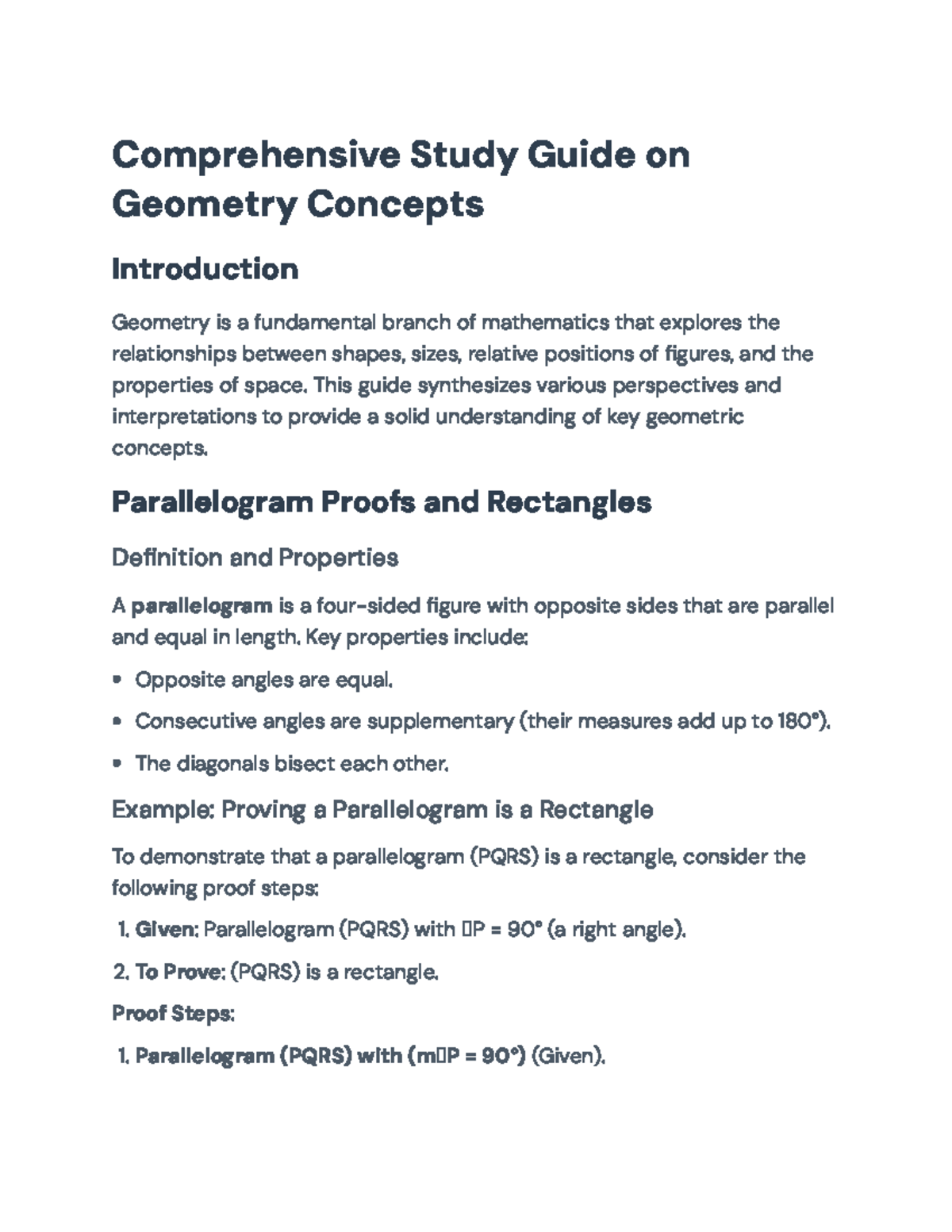 Final Exam Study Guide: Key Geometry Concepts and Proofs (MATH101) - Studocu