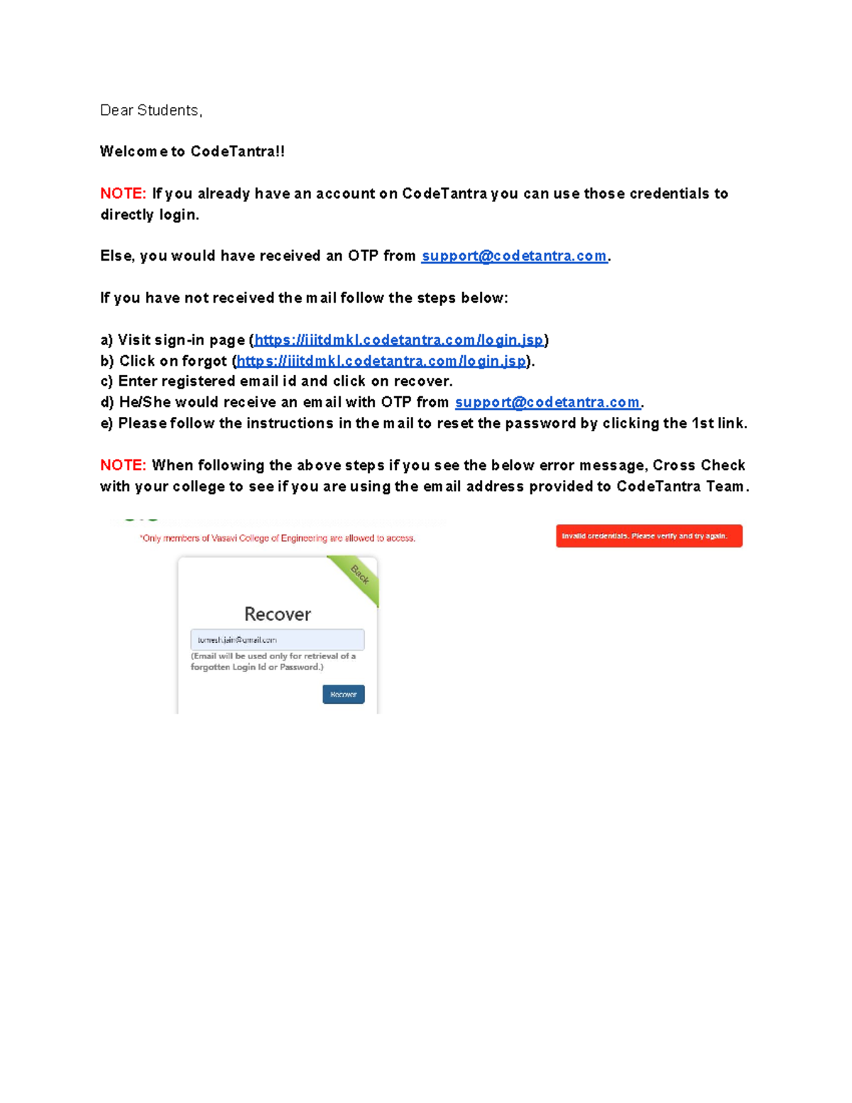 Codetantra - exam software - Dear Students, Welcome to CodeTantra ...