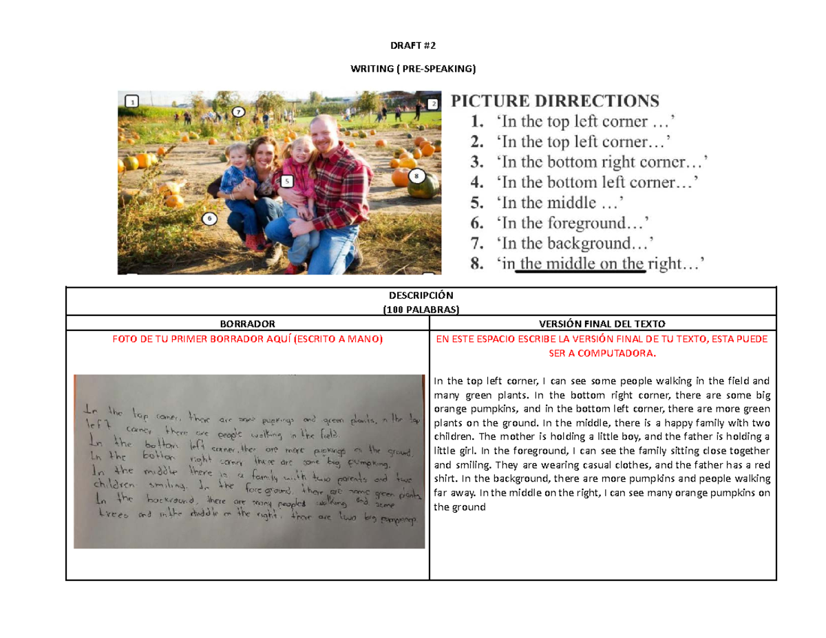 DRAFT 2: Writing Prepositions and Directions Analysis - Studocu