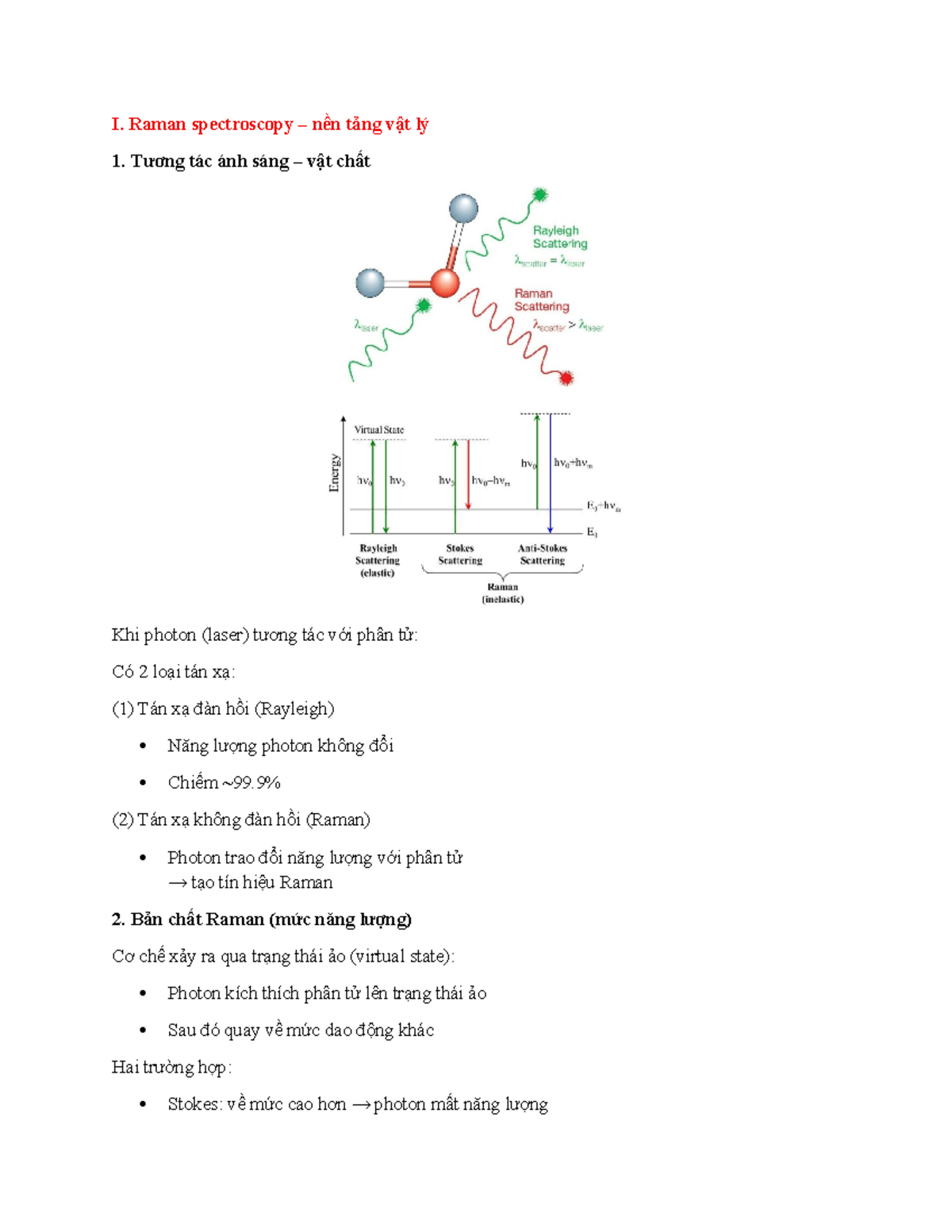 SERS: Nền tảng vật lý và cơ chế trong Raman Spectroscopy - Studocu