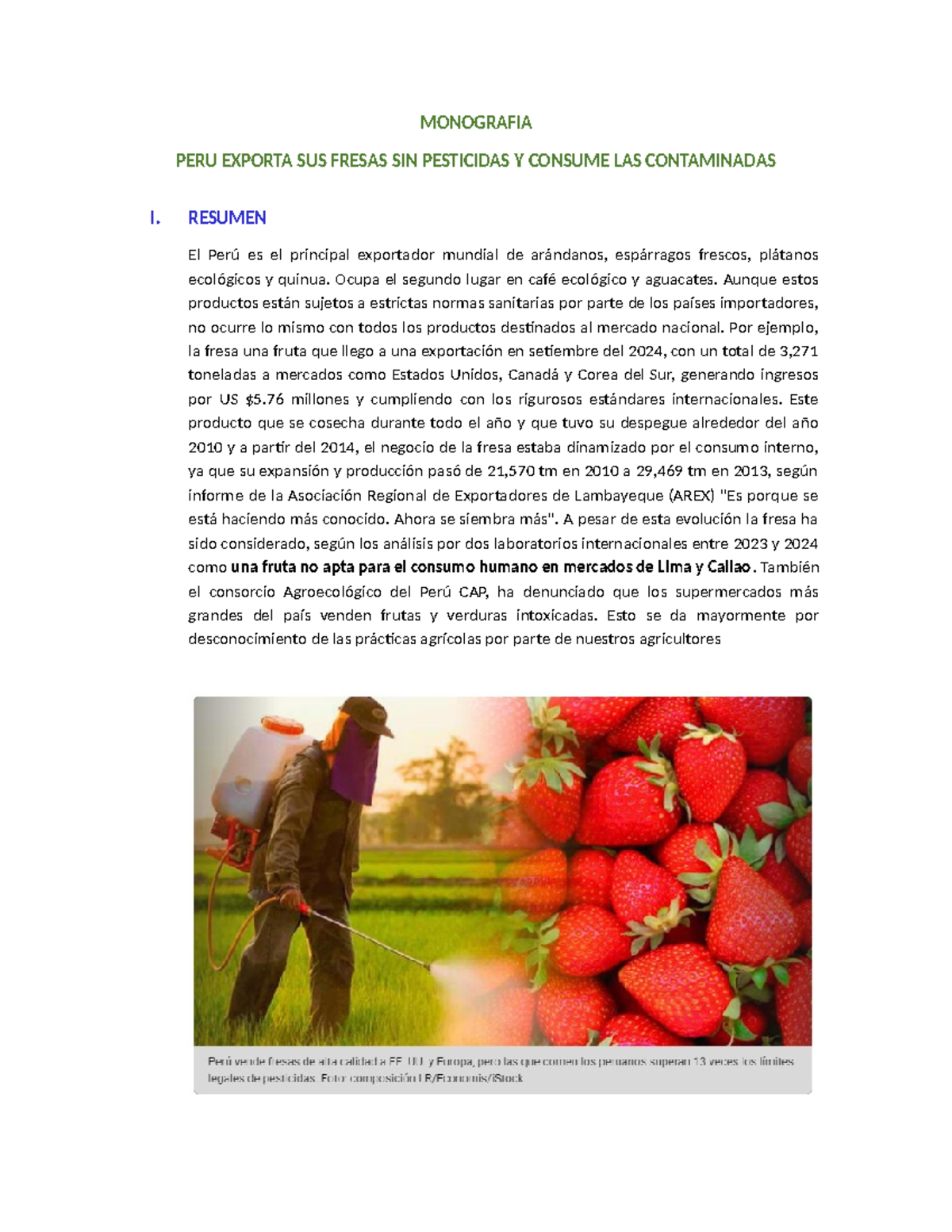 Monografia DE Mebol - MONOGRAFIA PERU EXPORTA SUS FRESAS SIN PESTICIDAS ...