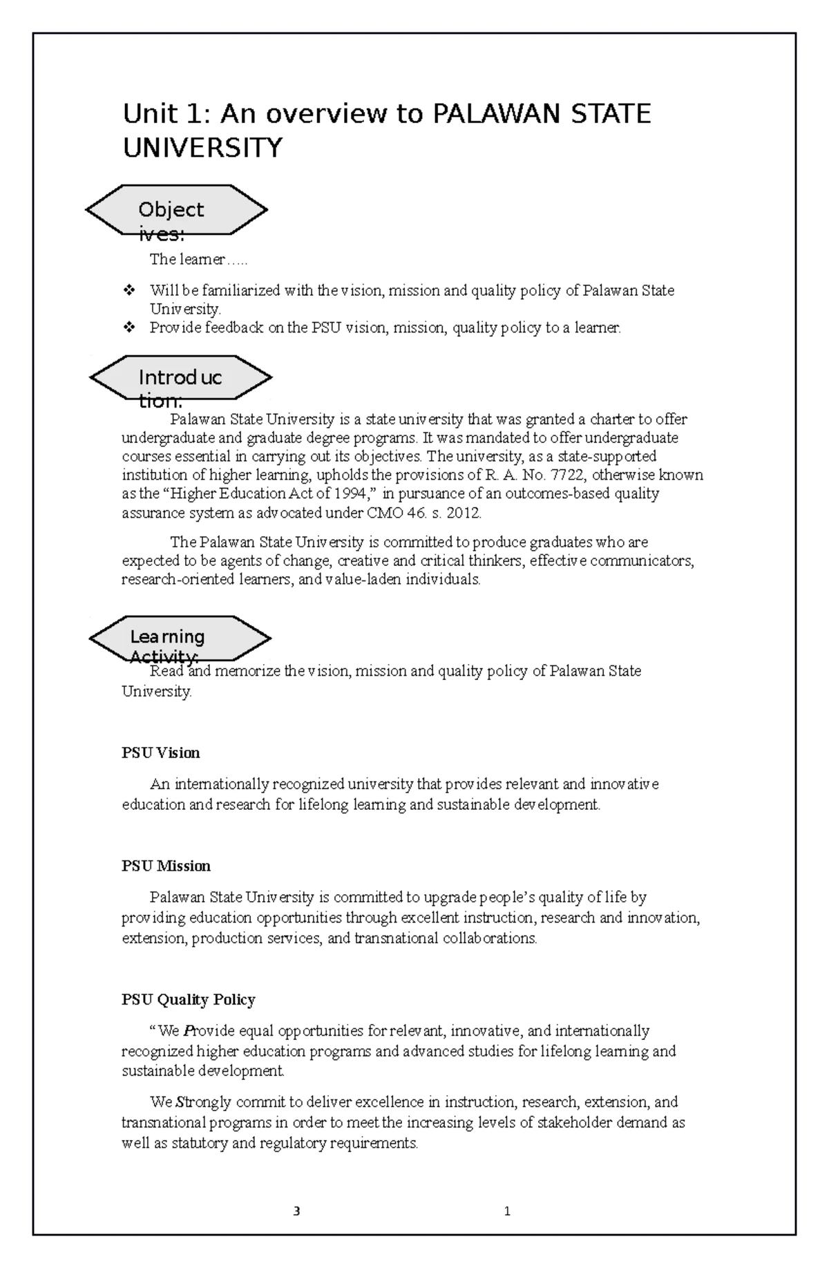 Pathfit-1- Module - 1 PATHFIT 1: Movement Enhancement Physical ...