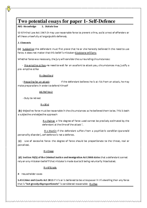 Gbh booklet - GBH notes and question - Introduction Actus reus s20 OAPA ...