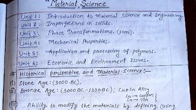 Material Science Notes: Introduction, Properties, and Applications ...