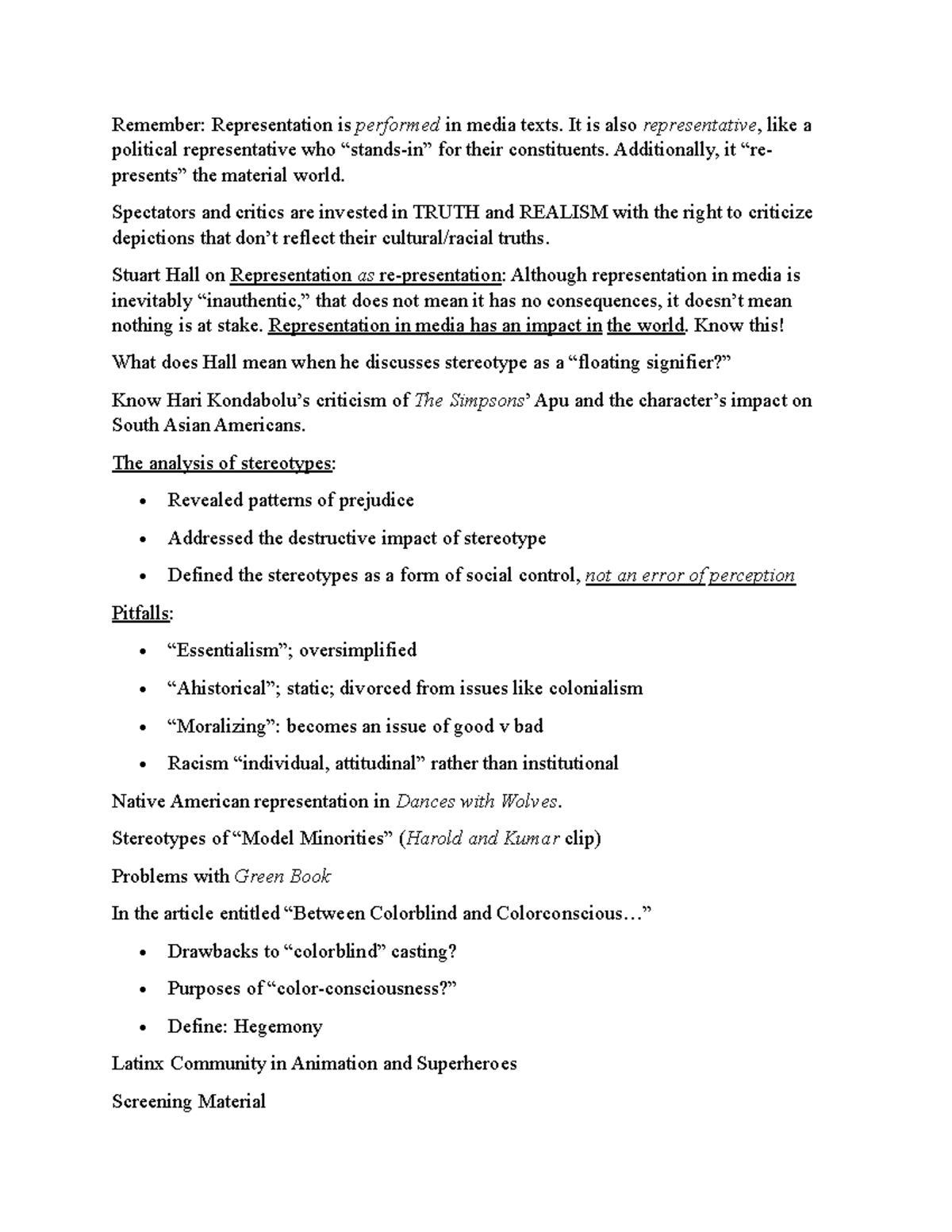 Analysis of Media Representation and Stereotypes in Cultural Context ...
