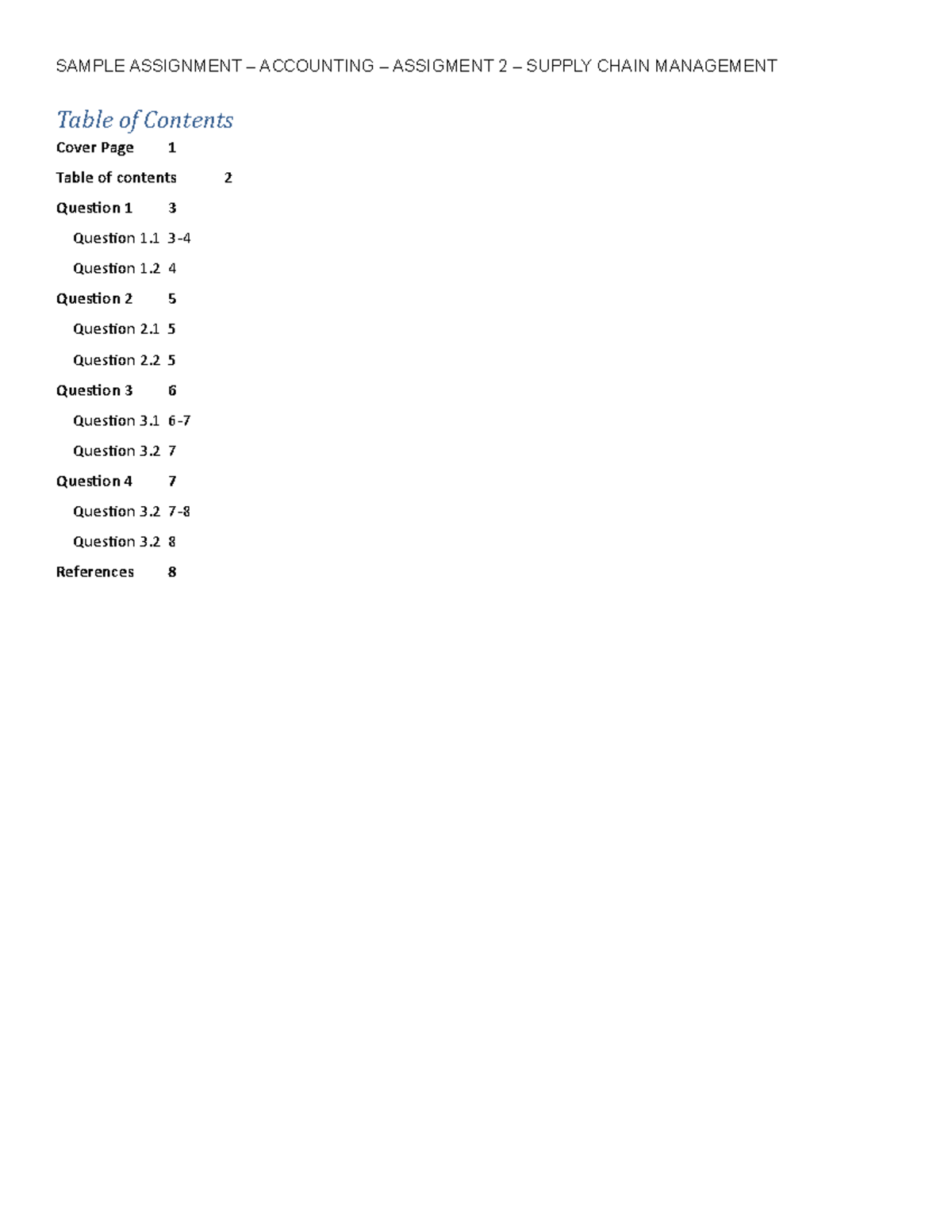Accounting 1 - Assignment 2 - Sample 2021 Year 1 - SAMPLE ASSIGNMENT ...