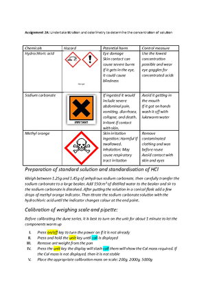 Assignment 2A - Colorimetry (student) - Assignment 2A – Colorimetry ...