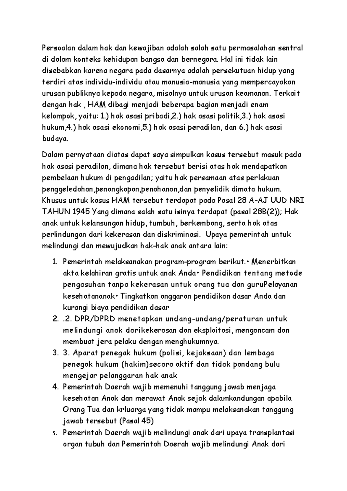 Diskusi 6 pkn - Persoalan dalam hak dan kewajiban adalah salah satu ...