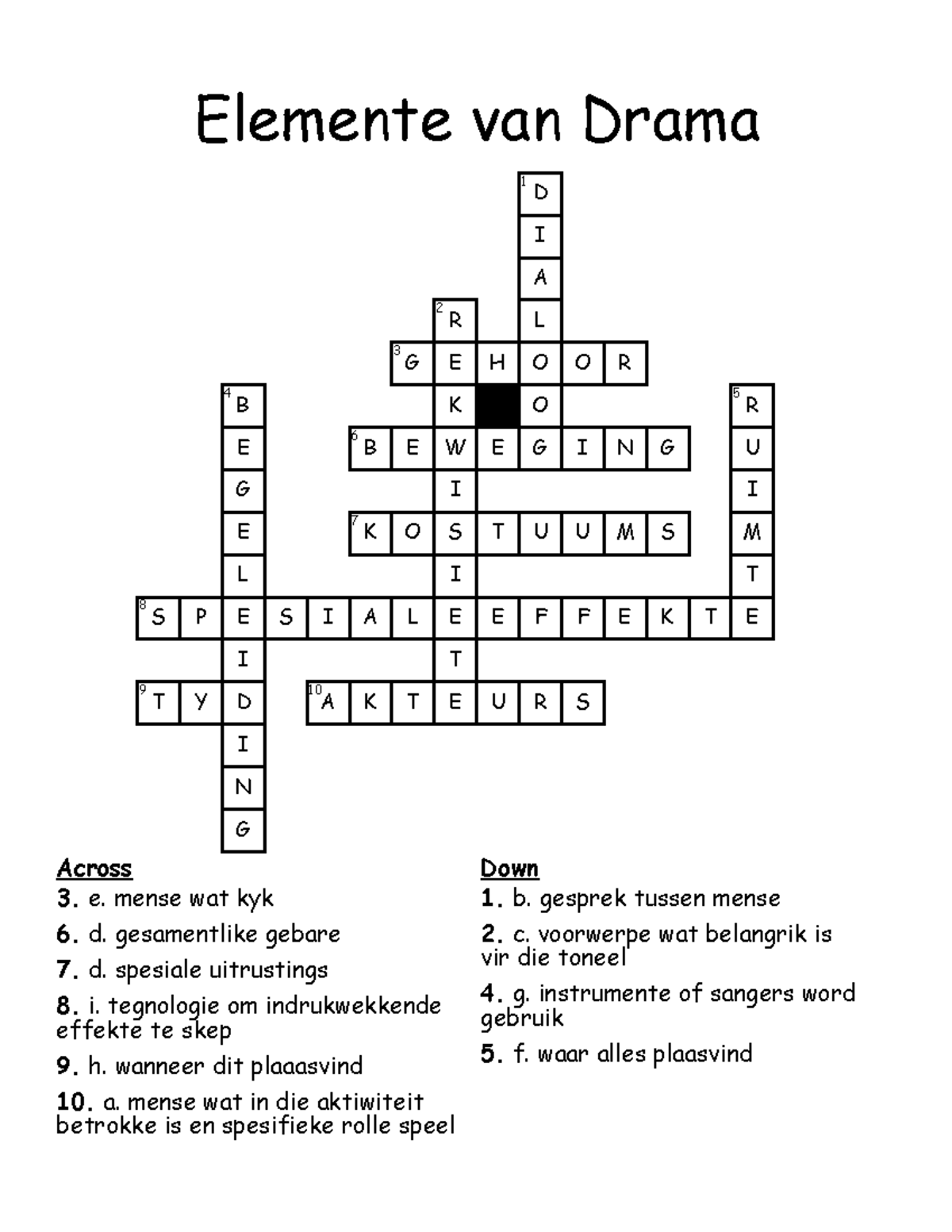 Elemente van Drama Answer Key - 285a50 616302 - Studocu