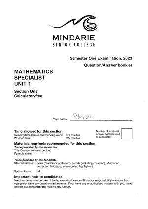 Physics year 11 ATAR unit 1 exam WA - Semester One Examination 2019 ...