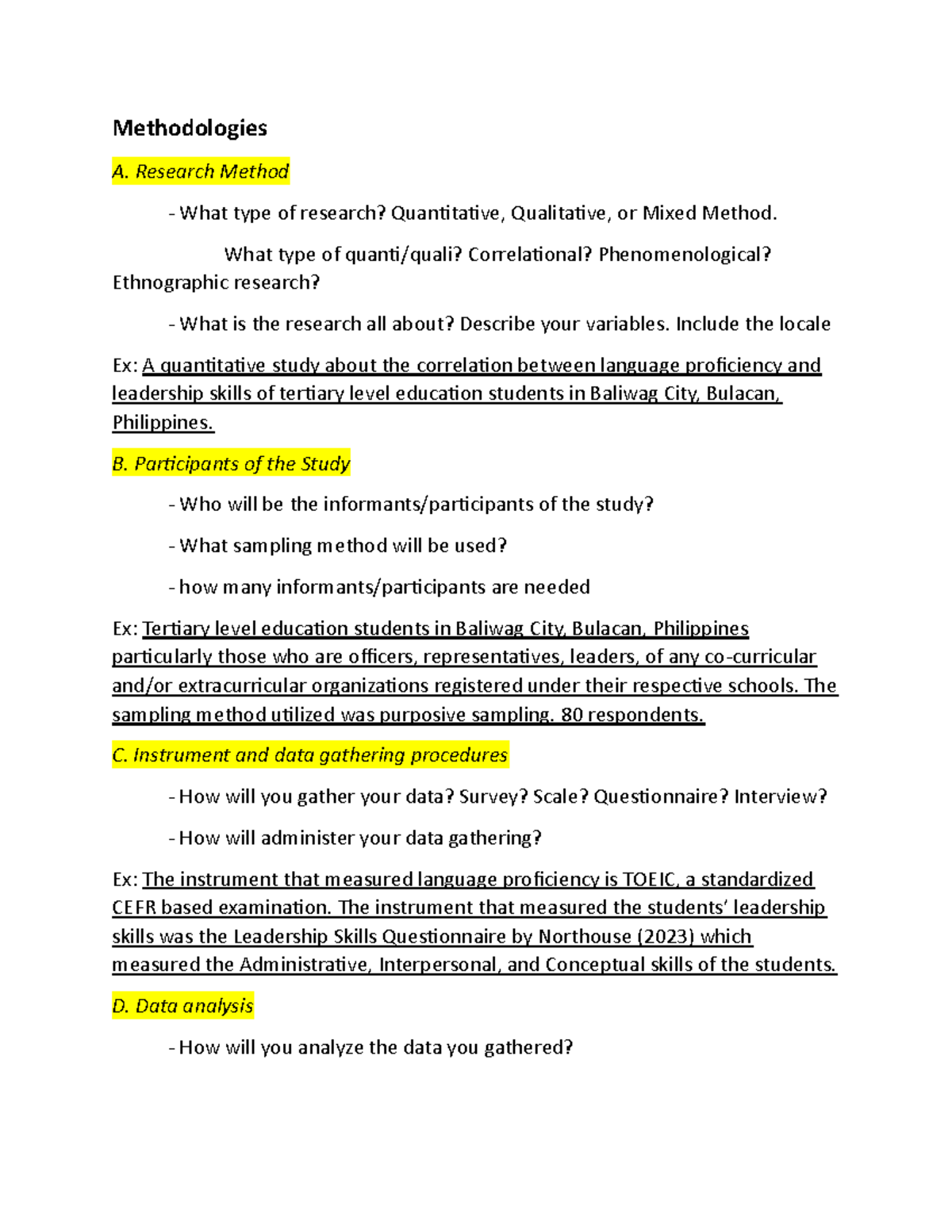 Research Methodology: Quantitative Study on Language Proficiency ...