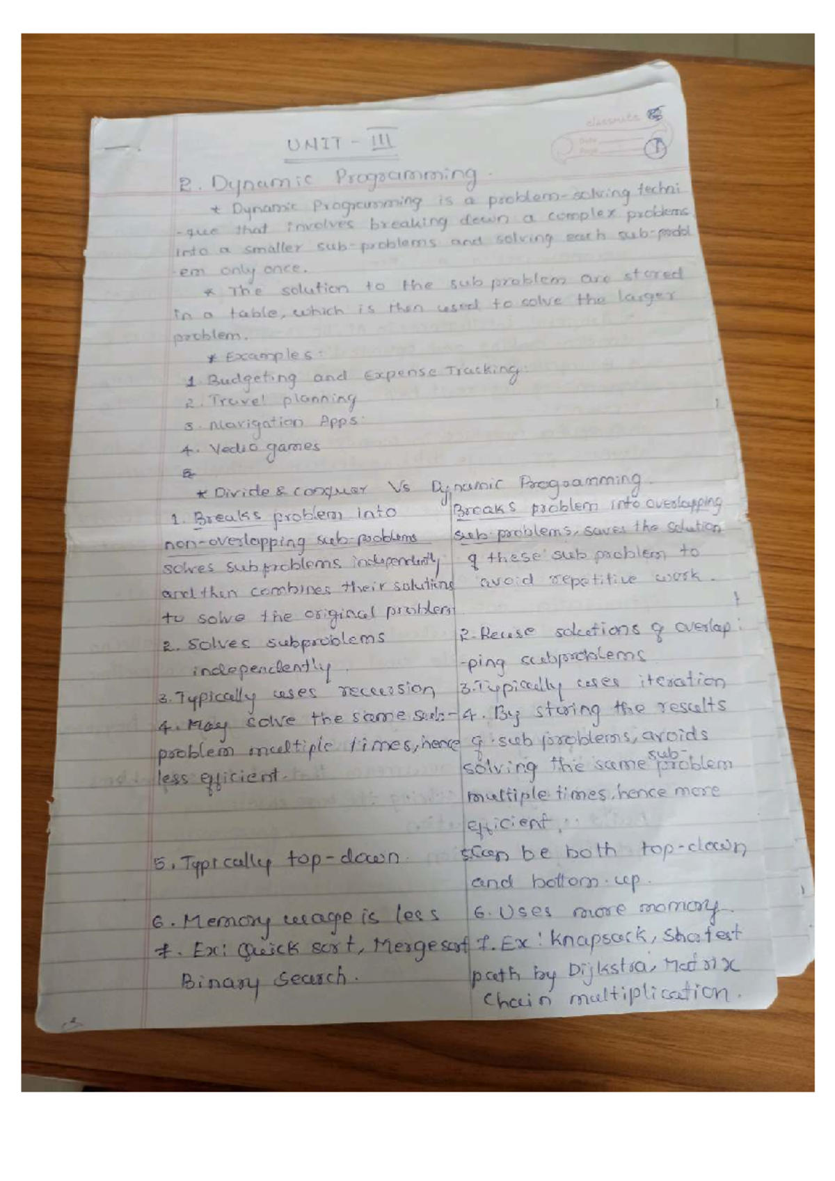 Dynamic Programming Concepts and Applications - DAA BCA 4th Sem Notes ...