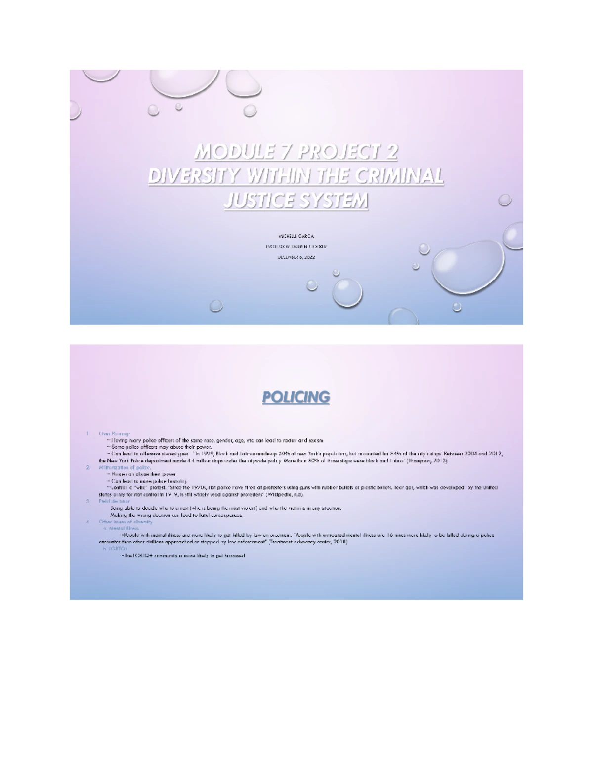 CJ 120 Module Two - Speaker Notes - CJ 120 Module 2 Assignment ...