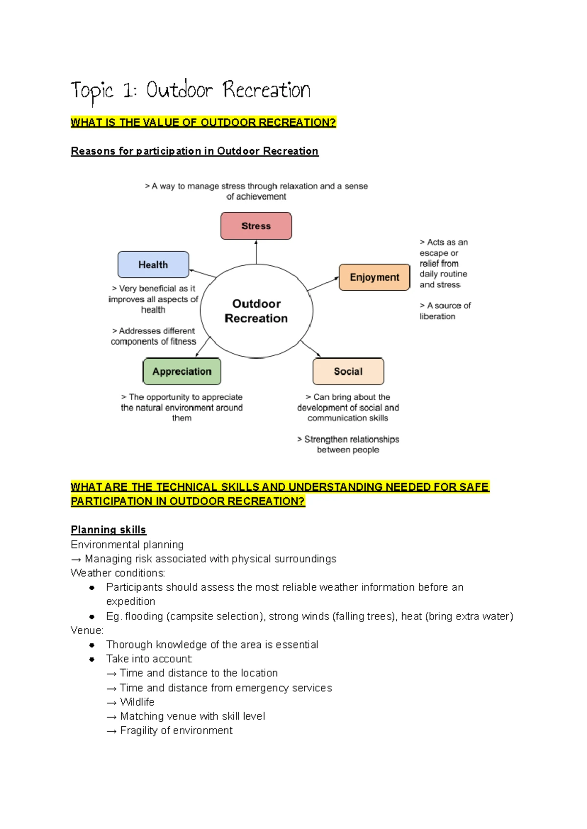 CAFS study notes - year 11 - Part I: Resource Management Wellbeing ...