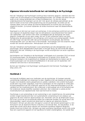 [Solved] Wat is priming - Inleiding in de Psychologie (6461PS002 ...