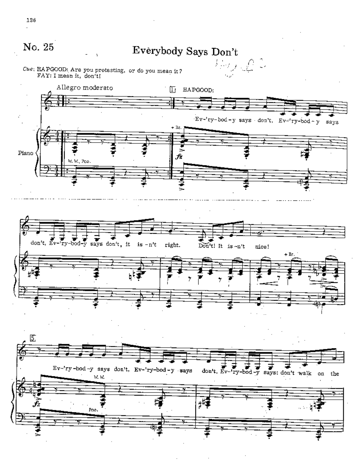 136 No. 25 Everybody Says Don’t - Song Analysis and Insights - Studocu