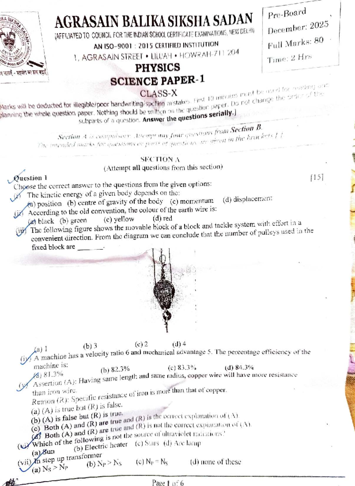 Abss Preboard Physics - Final Exam Questions and Answers - Studocu