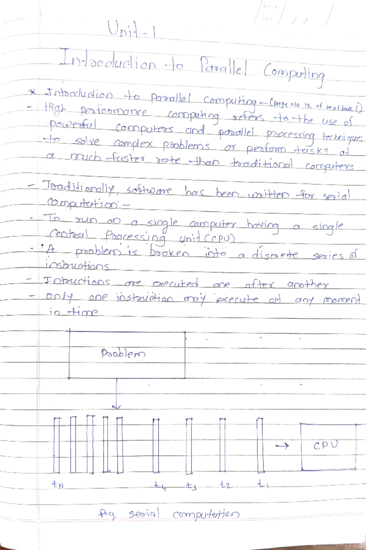 HPC 101: Unit I - Introduction to Parallel Computing Concepts - Studocu