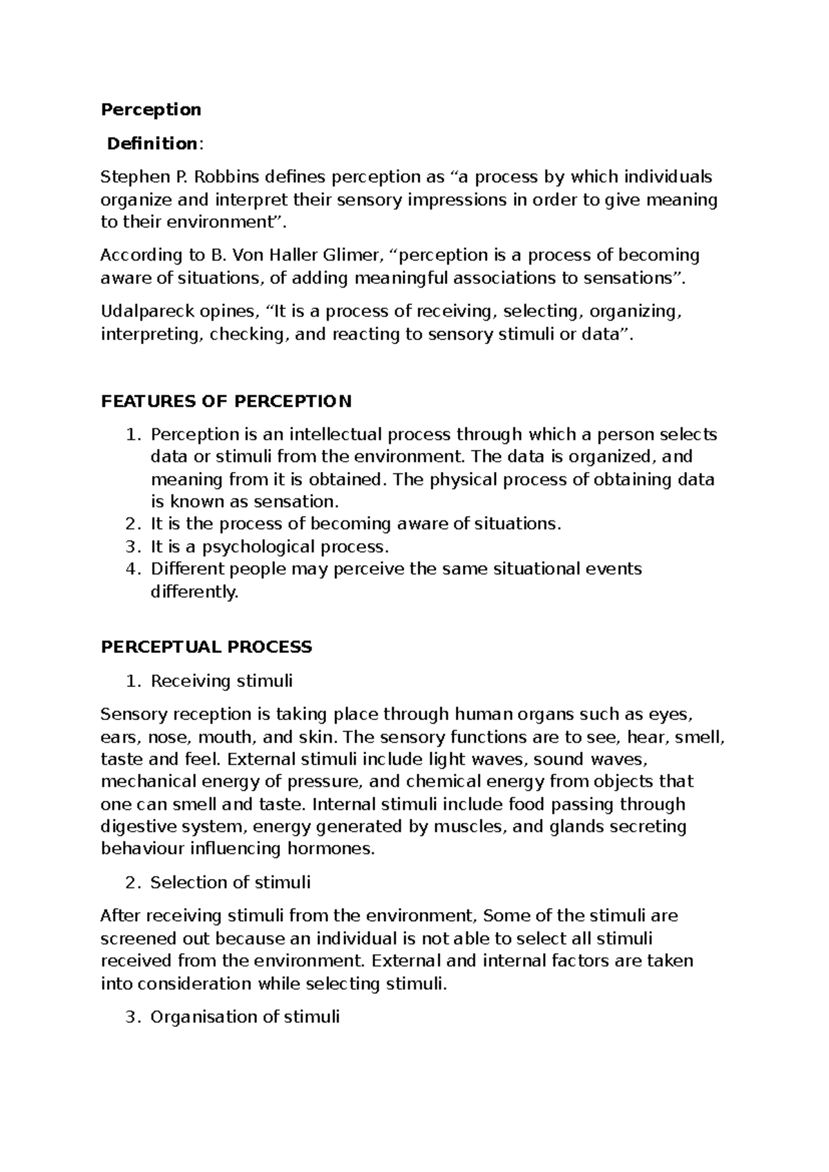 Perception: Understanding Its Definition, Process, and Influencing ...