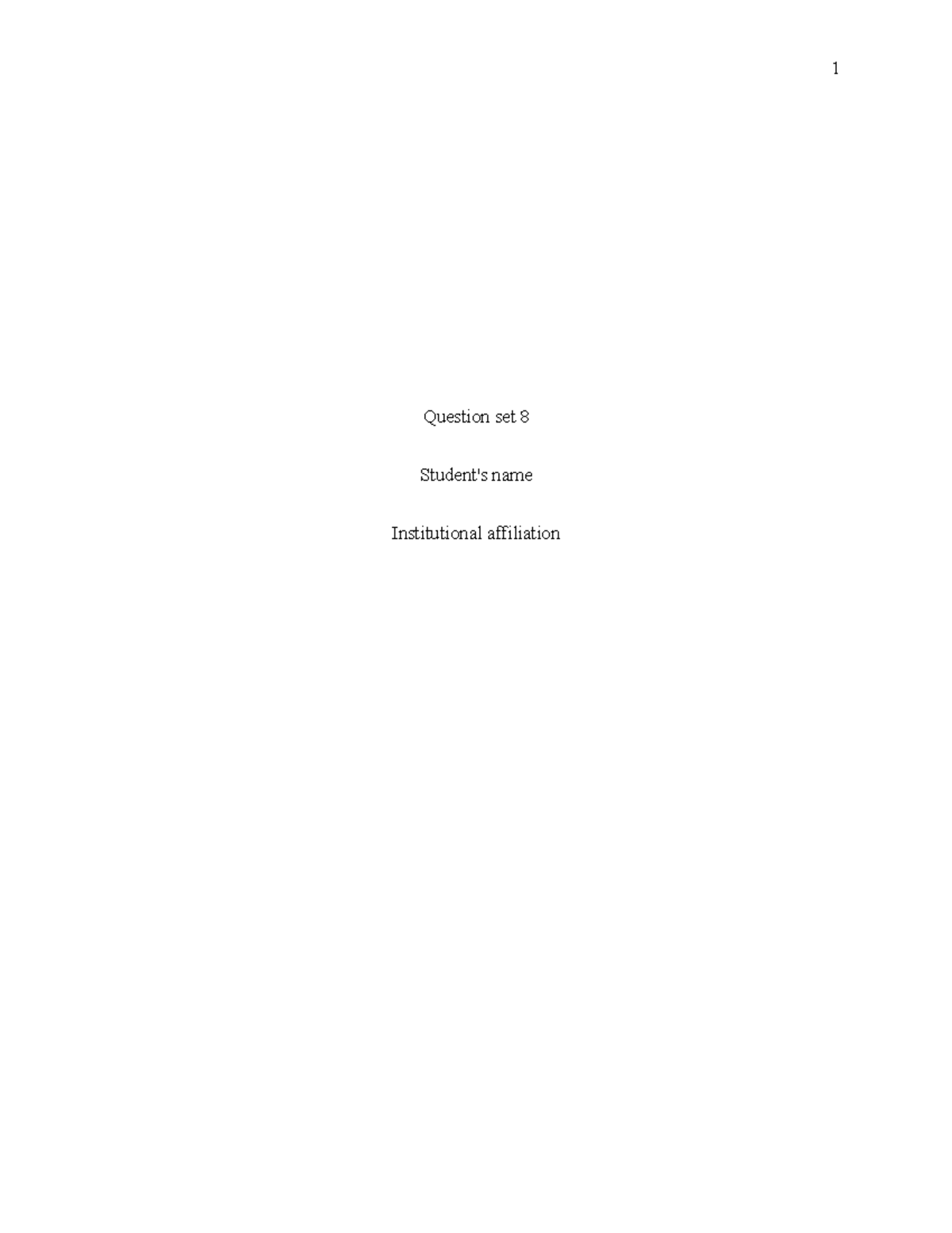 Cultural Configurations & Social Identity: Discussion Questions Set 8 ...