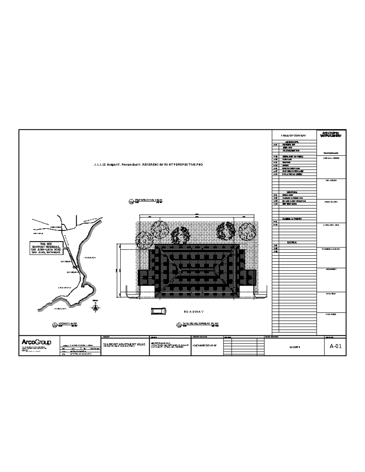 **Architectural Plans and Sections for Seafront Apartments (Course Code ...
