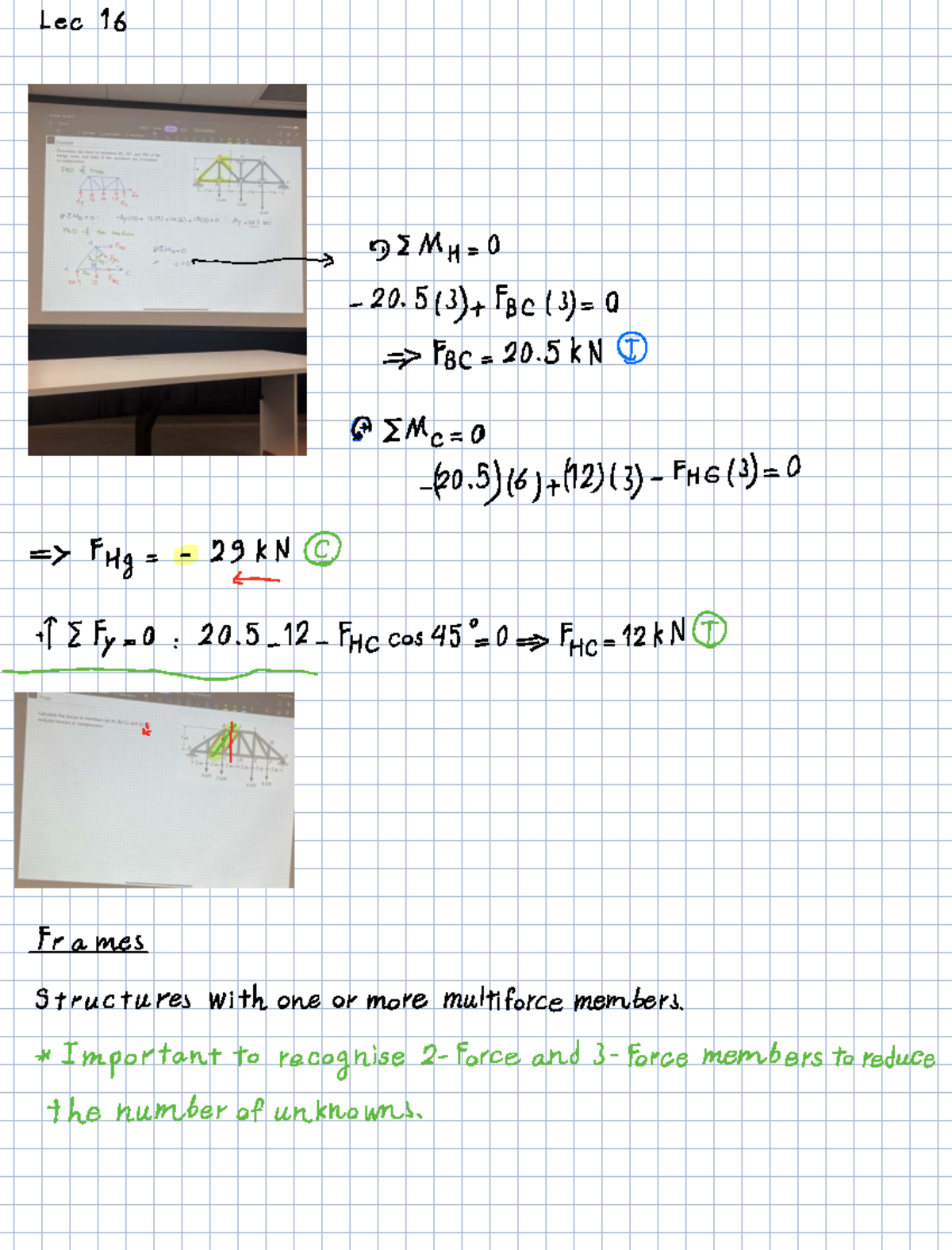 Lec 16: Trusses and Frame Structures - Key Concepts and Examples - Studocu