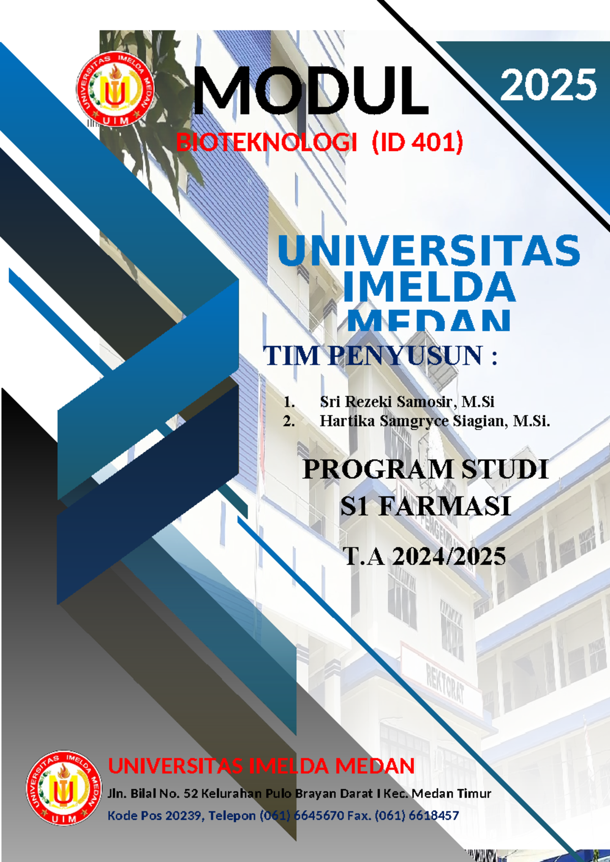 Template Modul Farmasi - Bioteknologi (ID 401) 2025 - Studocu