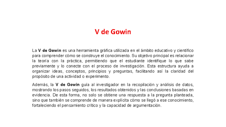 La V de Gowin: Herramienta Gráfica para la Construcción del ...