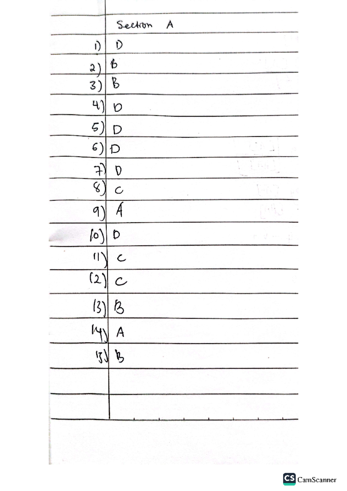Exercise 1 biochem - Biochemistry / Biokimia - Section A 1) D 2) B 3) B ...