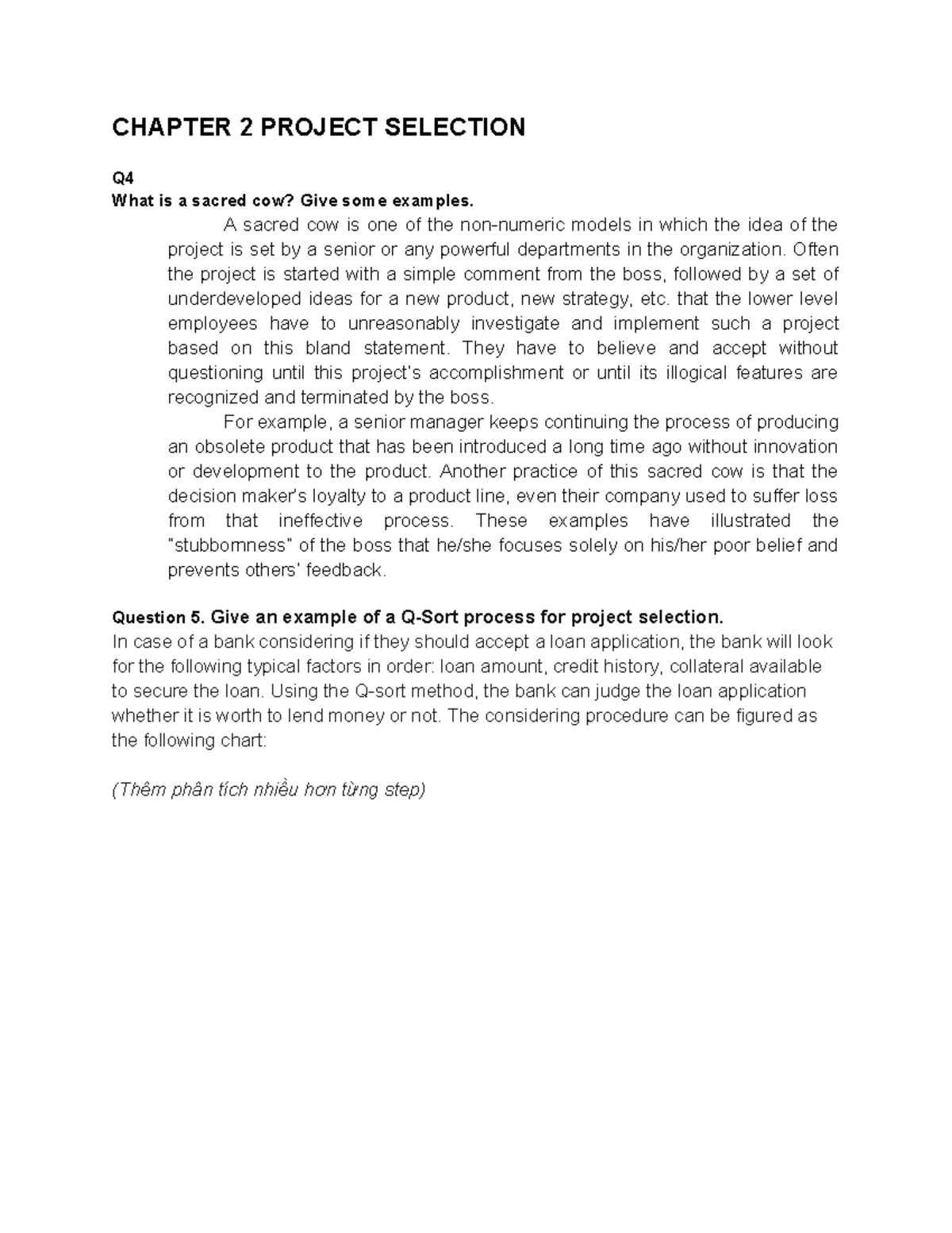 Chapter 2: Project Selection Insights & Evaluation Techniques (20 3 ...