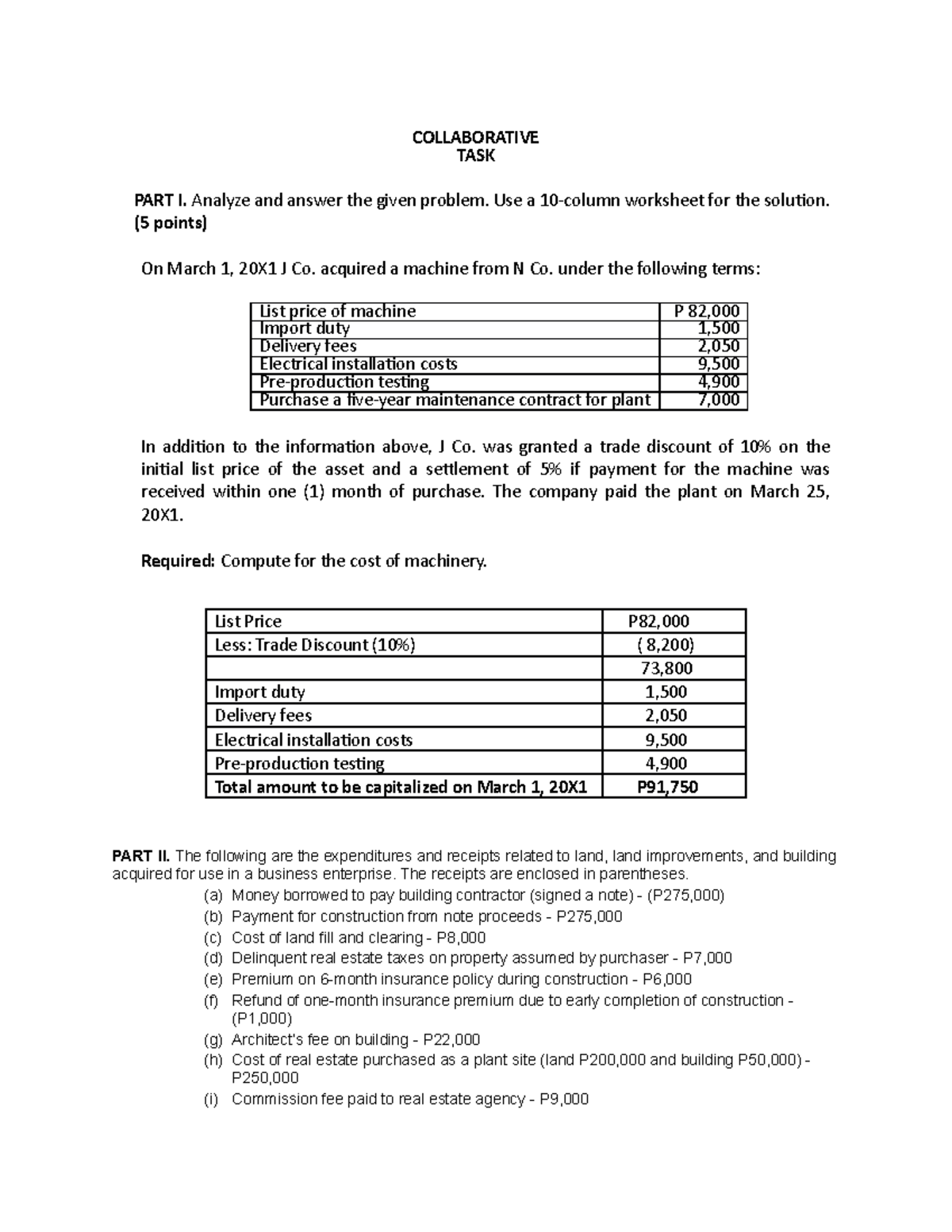 05 Activity 1- Answer - COLLABORATIVE TASK PART I. Analyze and answer ...