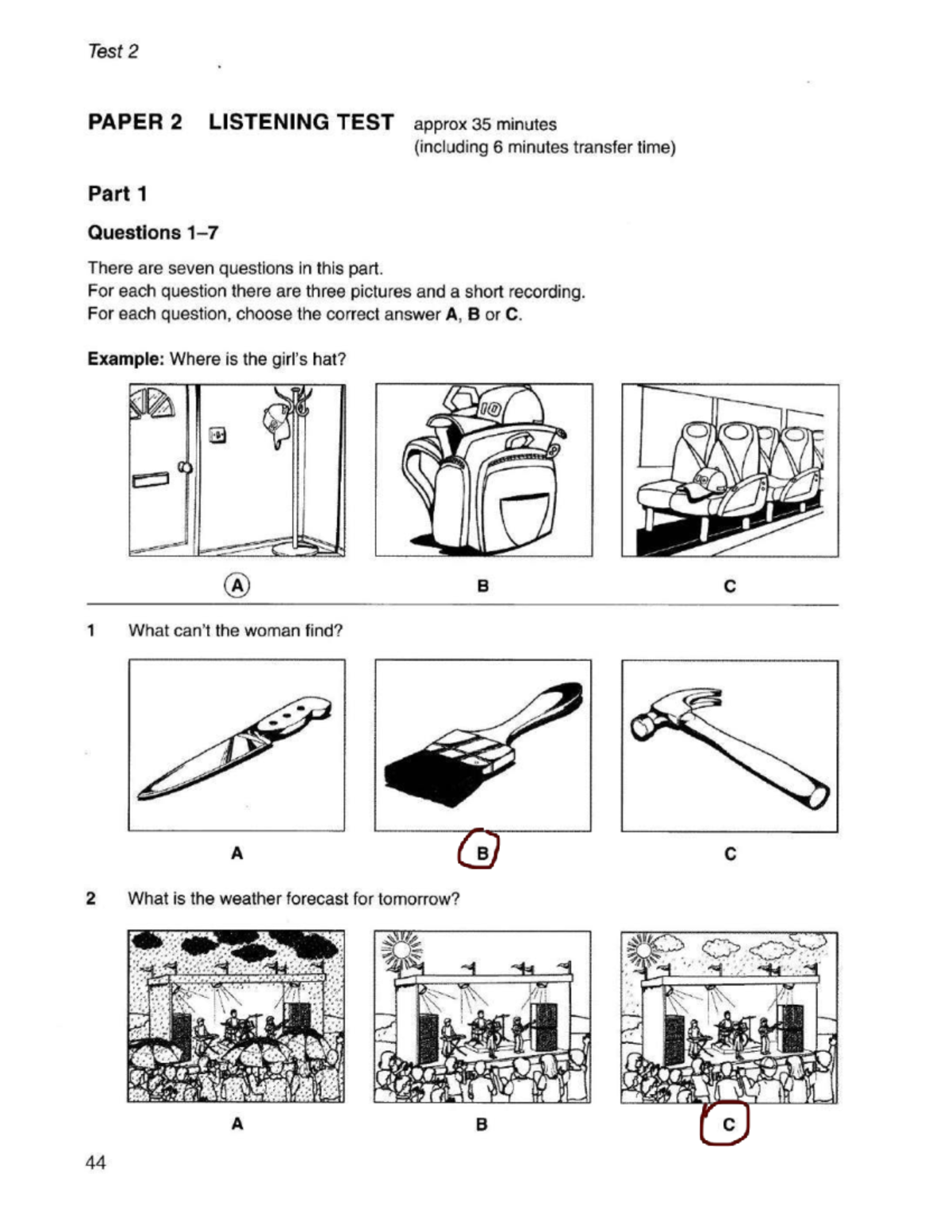 Listening Test 2 - Paper 2: Questions & Answers Guide - Studocu