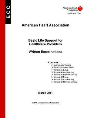 AHA BLS Exam A - BLS - Annotated Answer Key Basic Life Support Exam A ...