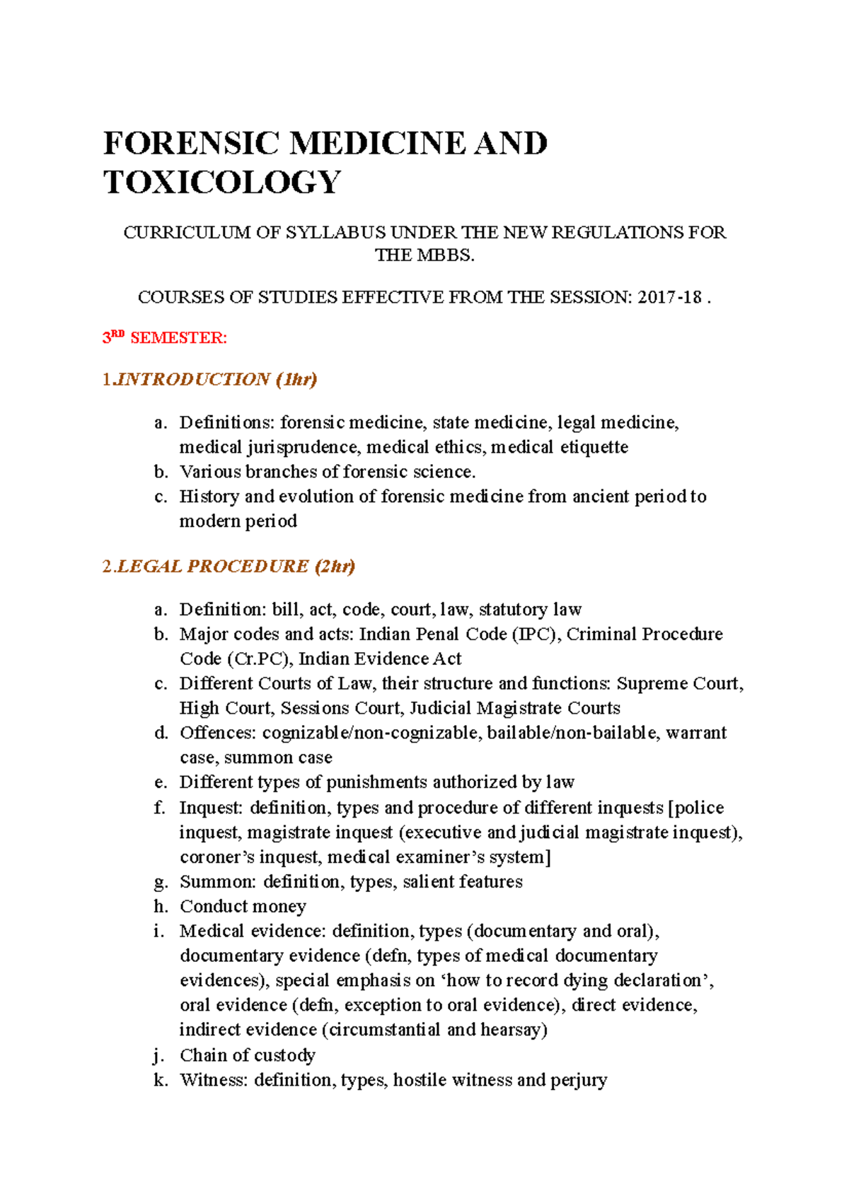 UG FMT final course 02 - Marrow FMT notes - FORENSIC MEDICINE AND ...