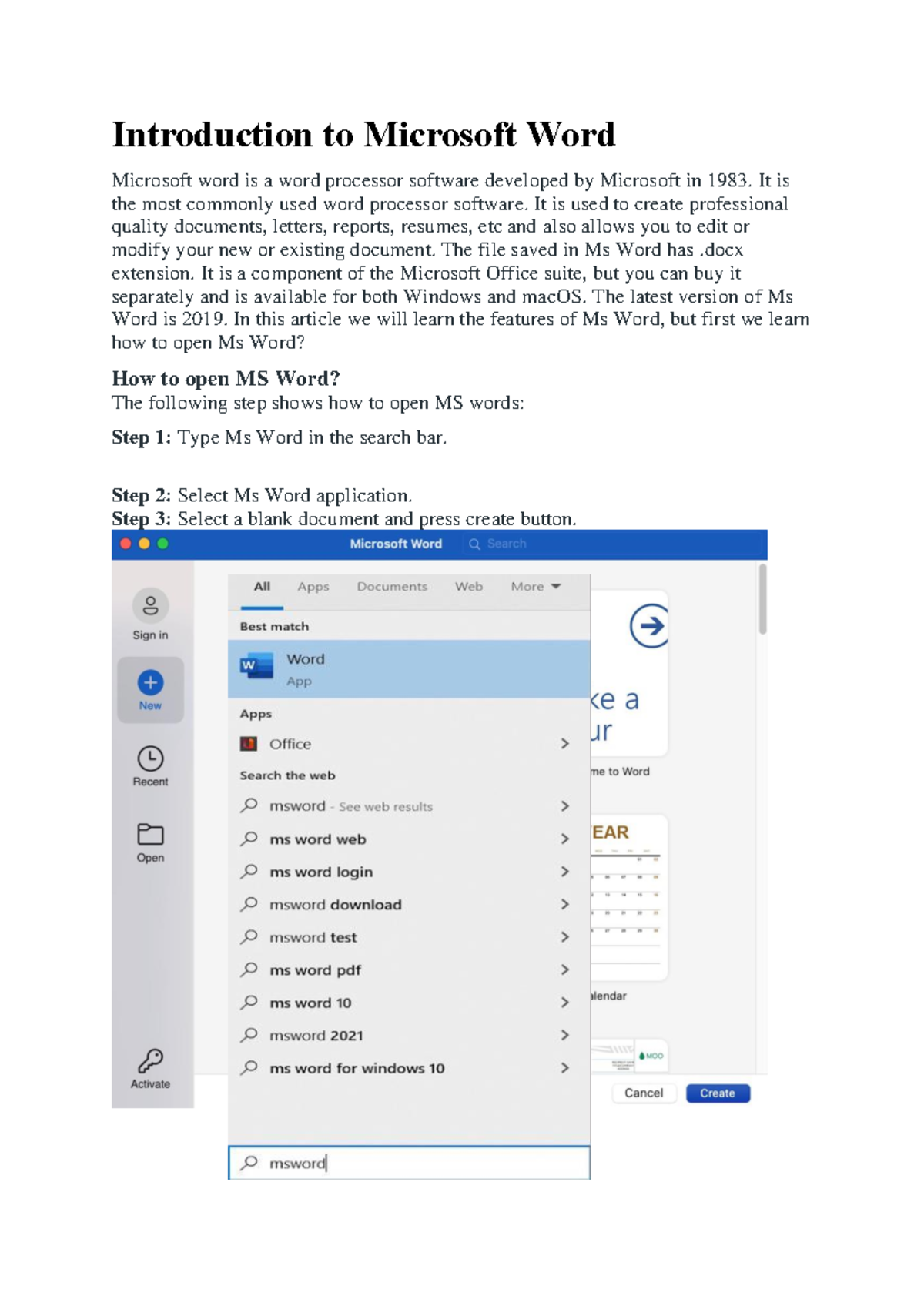 Introduction to Microsoft Word: Key Features & How to Use Them - Studocu