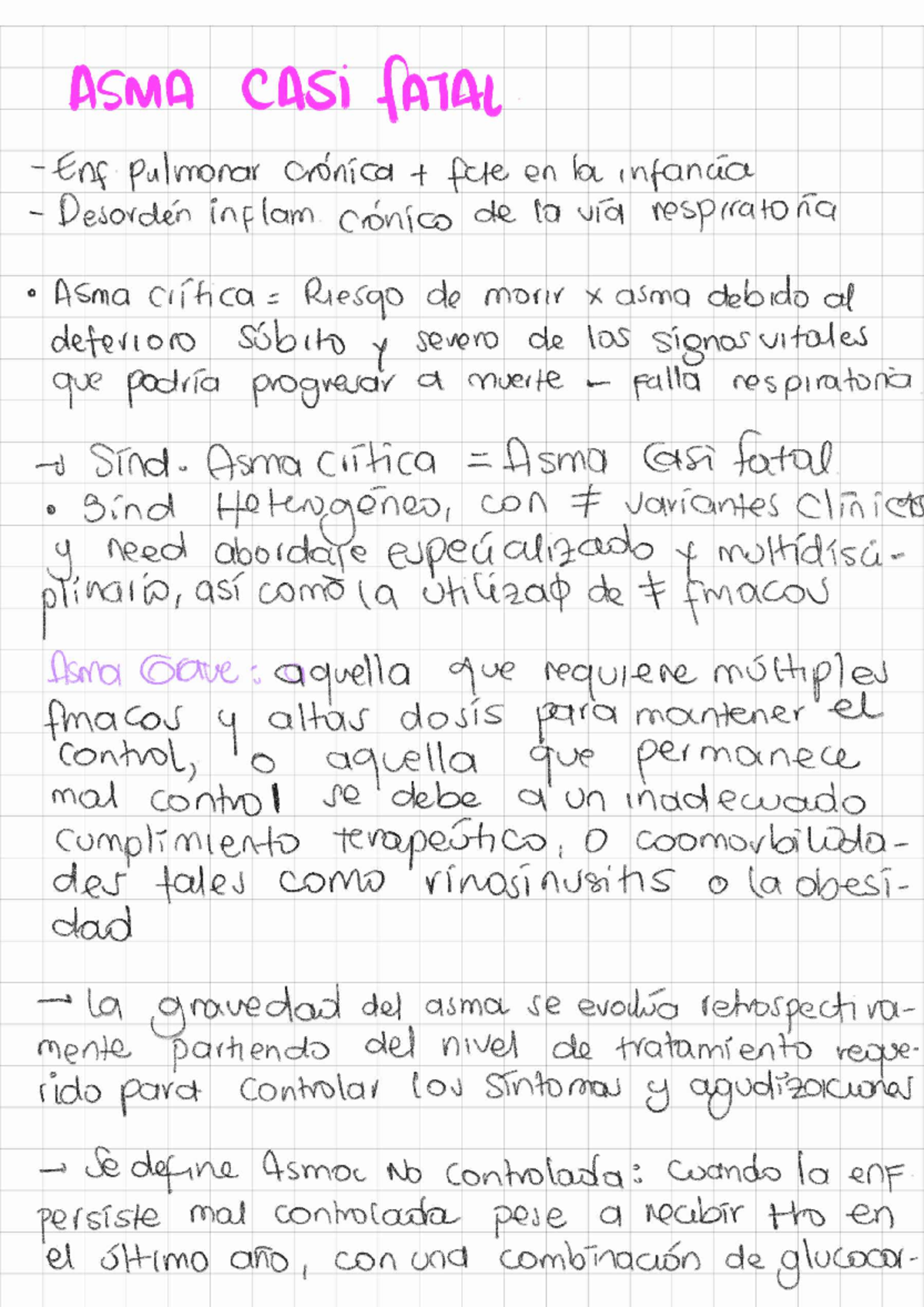 ASMA CASI: Estudio de Casos y Tratamientos (PEMN 101) - Studocu