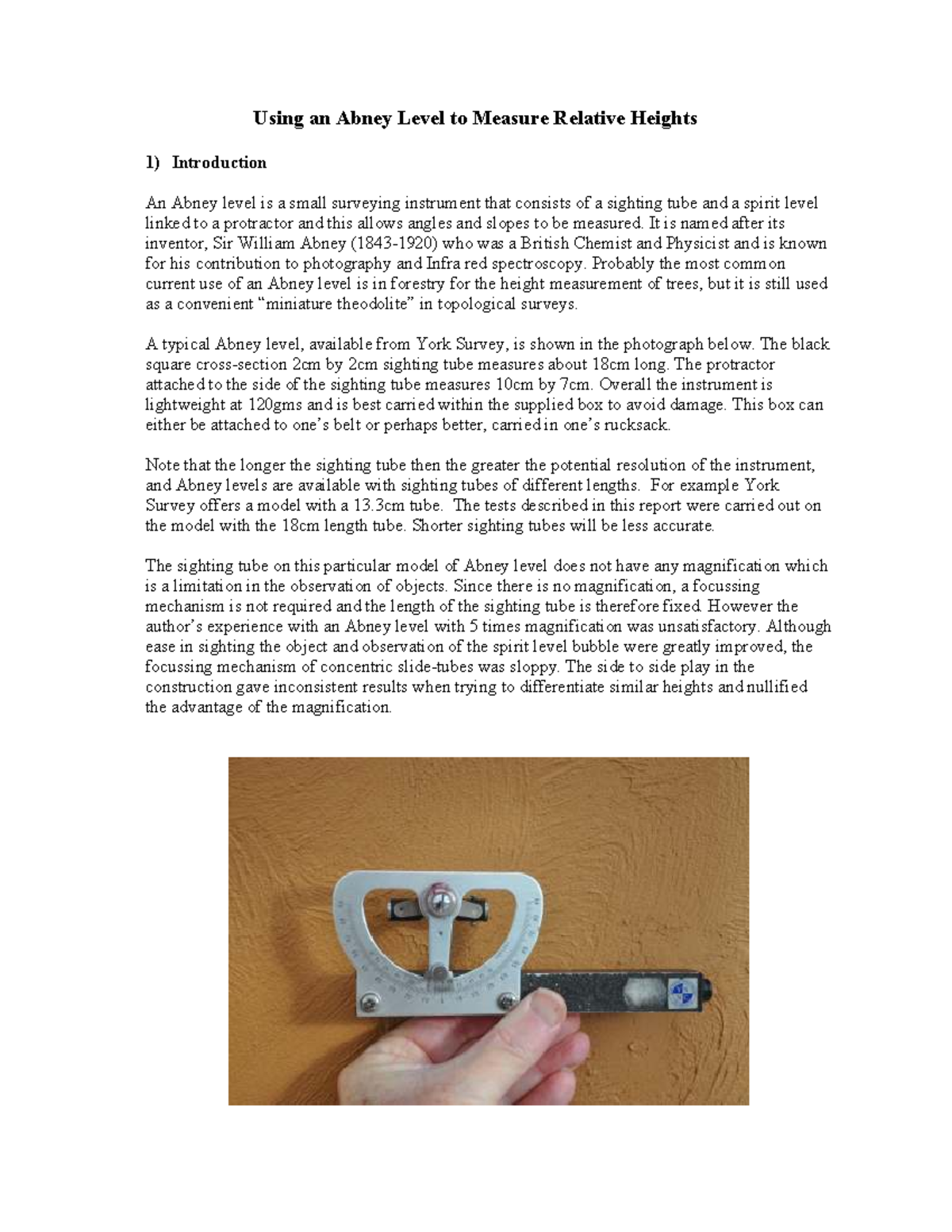 Using an Abney Level for Height Measurement: A Comprehensive Guide ...