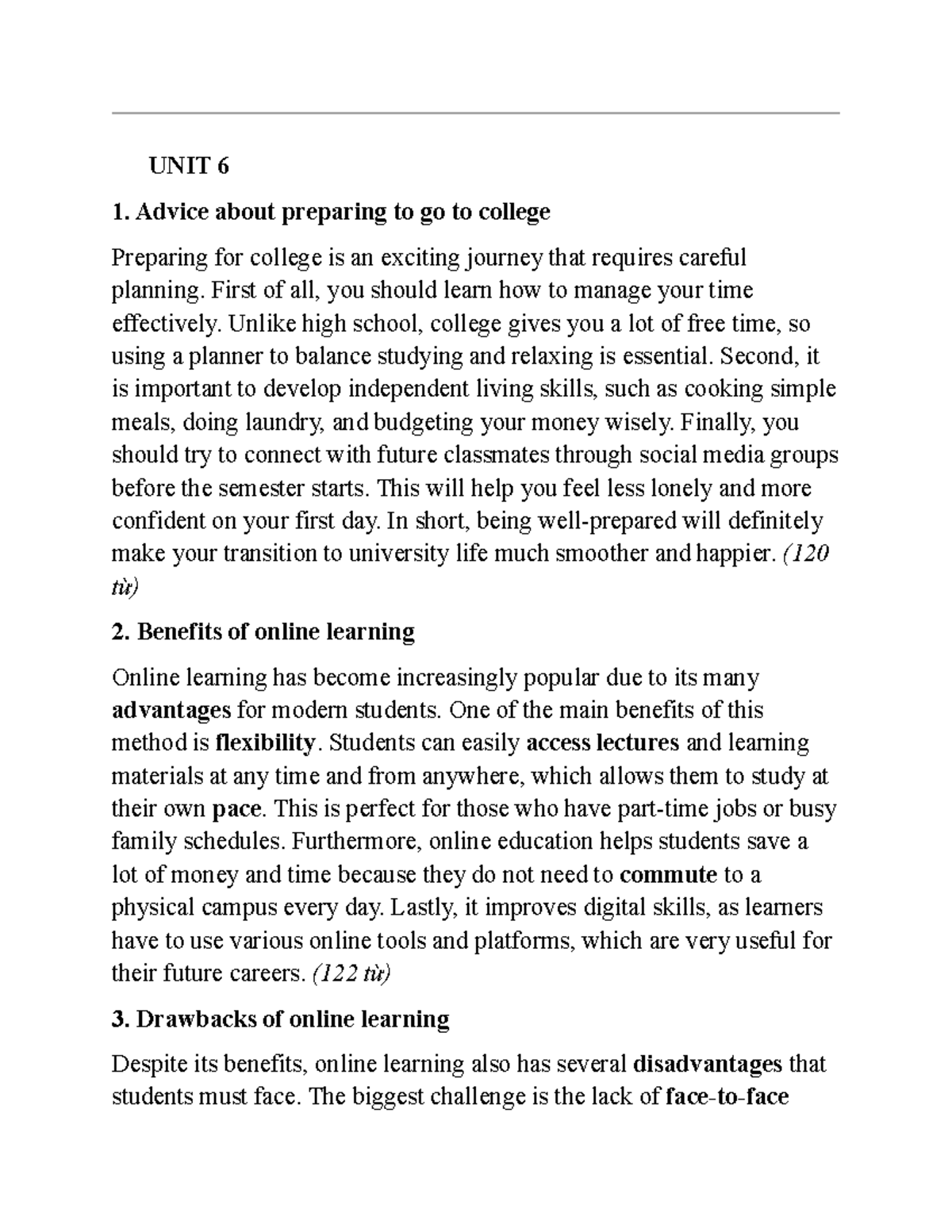 UNIT 6-12: Essential Skills and Strategies for College and Career ...