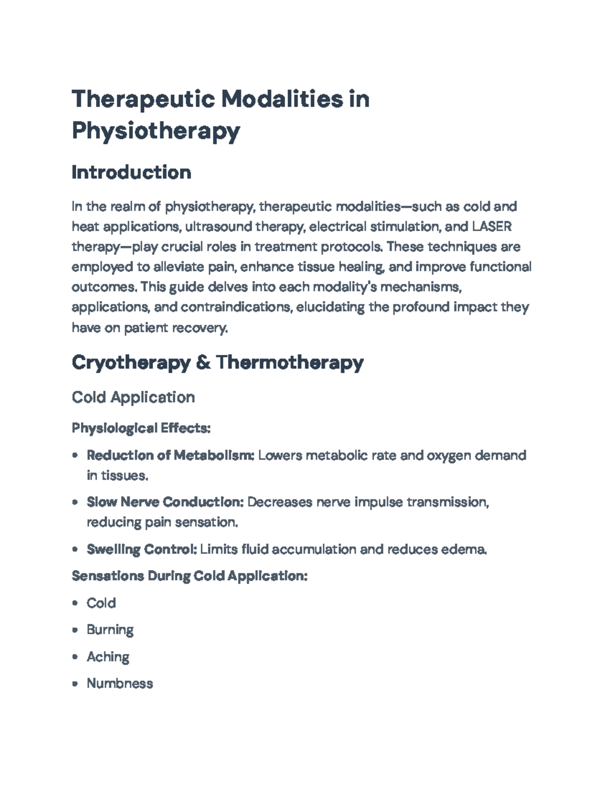 Therapeutic Modalities in Physiotherapy: Techniques & Applications ...
