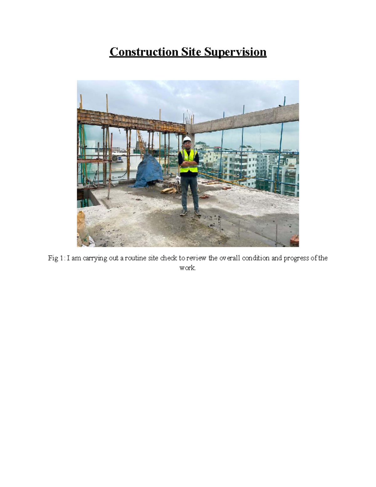Construction Site Supervision Evidence: Routine Checks and Compliance ...