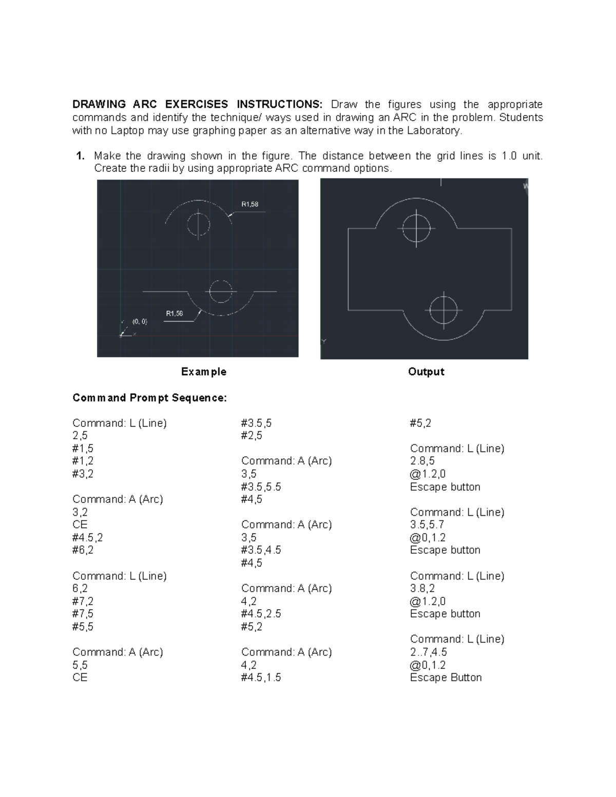 ARC Drawing Exercise Instructions for Lab Practice - Studocu